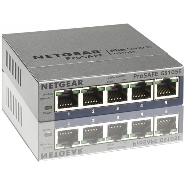 Netgear GS105E 5 Port PROSAFE+ 10/1000 SWITCH - HYKA